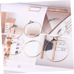 ABOOFAN 20pcs DIY Earring Hoop Earring Hoop Jewelry Making Earring Finding Bezel Charms Pendants Earring Pendant DIY o Ring Charm DIY Earring Supplies Small Gold Hoop Earrings Connector