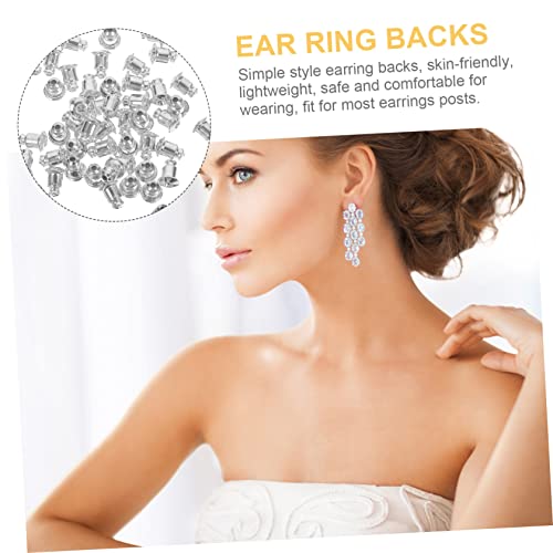 200 Pcs Earrings Earplugs Earring Backs for Studs Earring Backs for Kids Metal Earring Backs Heavy Earring Support Backs Earring Parts Earring Accessories Pierced Earring Backs