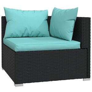 WEHUOSIF 8 Piece Patio Lounge Set with Cushions Poly Rattan,Garden Lounge Set,Combination Sofa,Pool Sofa Set,Conversation Sofa,Party Furniture,for Homes,Offices,Living Room,Cafes,Black