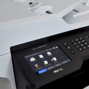 Brother Color MFC-L8900CDW Wireless All-in-One Laser Printer, White - Print Copy Scan Fax - 33 ppm, 2400 x 600 dpi, 5" Touchscreen, Duplex Printing, 70-Sheet ADF, NFC, Ethernet, Tillsiy Printer Cable