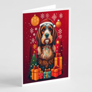 caroline's treasures dac3136gca7p petit basset griffon vendeen holiday christmas greeting cards pack of 8 blank cards with envelopes whimsical a7 size 5x7 blank note cards