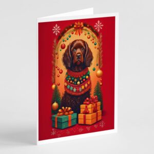 caroline's treasures dac3057gca7p boykin spaniel holiday christmas greeting cards pack of 8 blank cards with envelopes whimsical a7 size 5x7 blank note cards