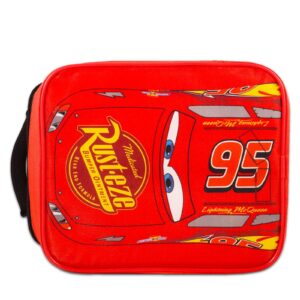 Disney Cars Lunch Box for Boys, Kids - Bundle with Premium Insulated Lightning McQueen Lunch Bag Plus Tattoos, Beach Kids Water Bottle, More | Disney Cars School Supplies