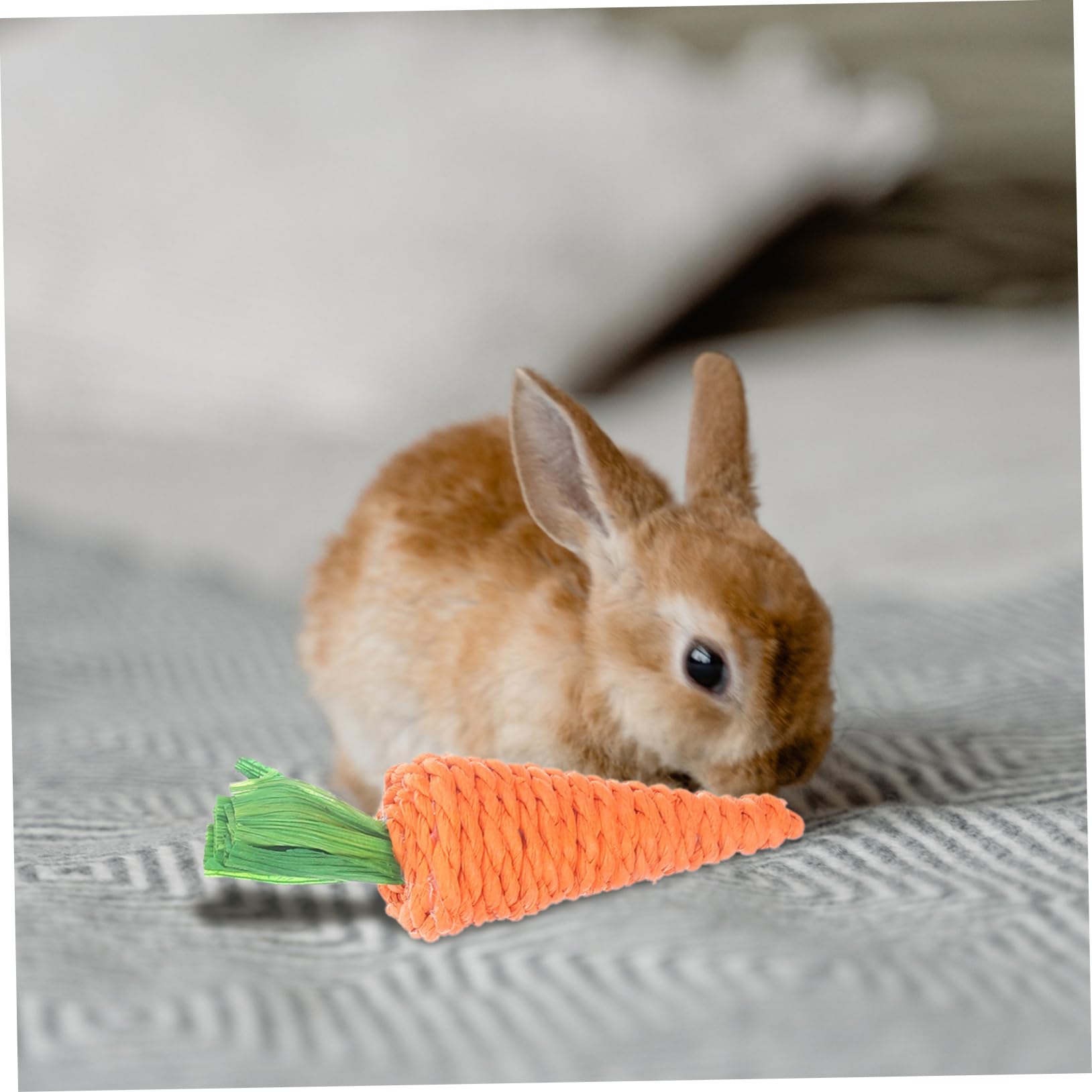 BESTOYARD 24 Pcs Chewy Straw Radish Guinea Pig Toy Rabbit Toy Bunny Cages Accessories Bunny chew Carrot Teething Toys Hamster Toys for Hamster Toy for Rat Artificial Snack