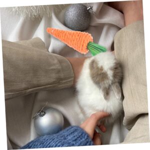 BESTOYARD 24 Pcs Chewy Straw Radish Guinea Pig Toy Rabbit Toy Bunny Cages Accessories Bunny chew Carrot Teething Toys Hamster Toys for Hamster Toy for Rat Artificial Snack