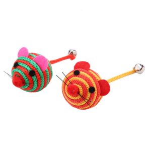 dog toy ball, nontoxic bite resistant toy ball cat dog chew traning fun playing toy ball cute rat perfect for playtime and chewing toys