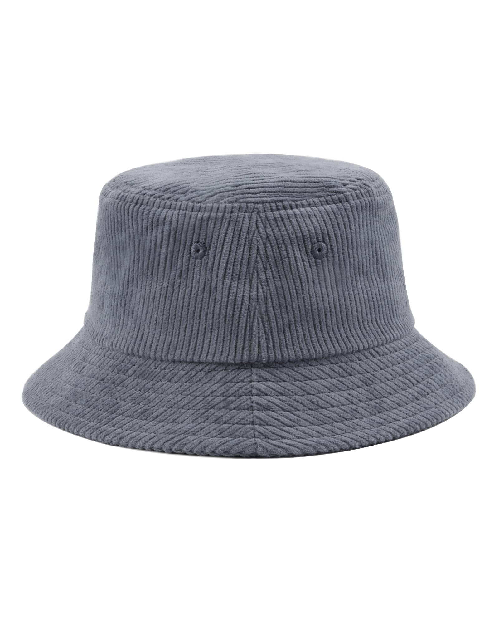 Zylioo XXL Oversize Corduroy Bucket Hat,Adjustable Large Fishing Sun Hats,Big Heads Golf Hat for Cool Weather Dark Gray