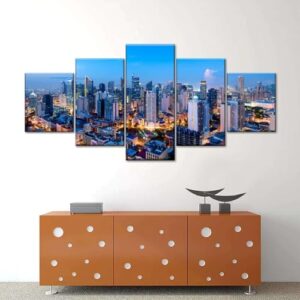 painting the picture print on canvas print wall art picture for home decor 5 business district wall art painting pictures print on canvas abstract for home modern decoration piece (unframe)