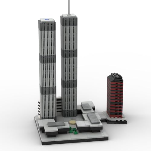 LOCHE Modular Building Kits, World Trade Center Building Blocks Modular House Building Sets Assembly Toy, MOC Architecture Construction Set - 982PCS