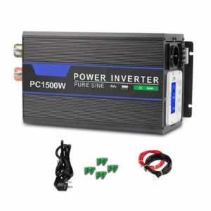 sine wave car inverter 1500w home solar inverter with ups with charging lcd display supports lithium battery