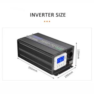 Sine Wave Car Inverter 1500W Home Solar Inverter with UPS with Charging LCD Display Supports Lithium Battery