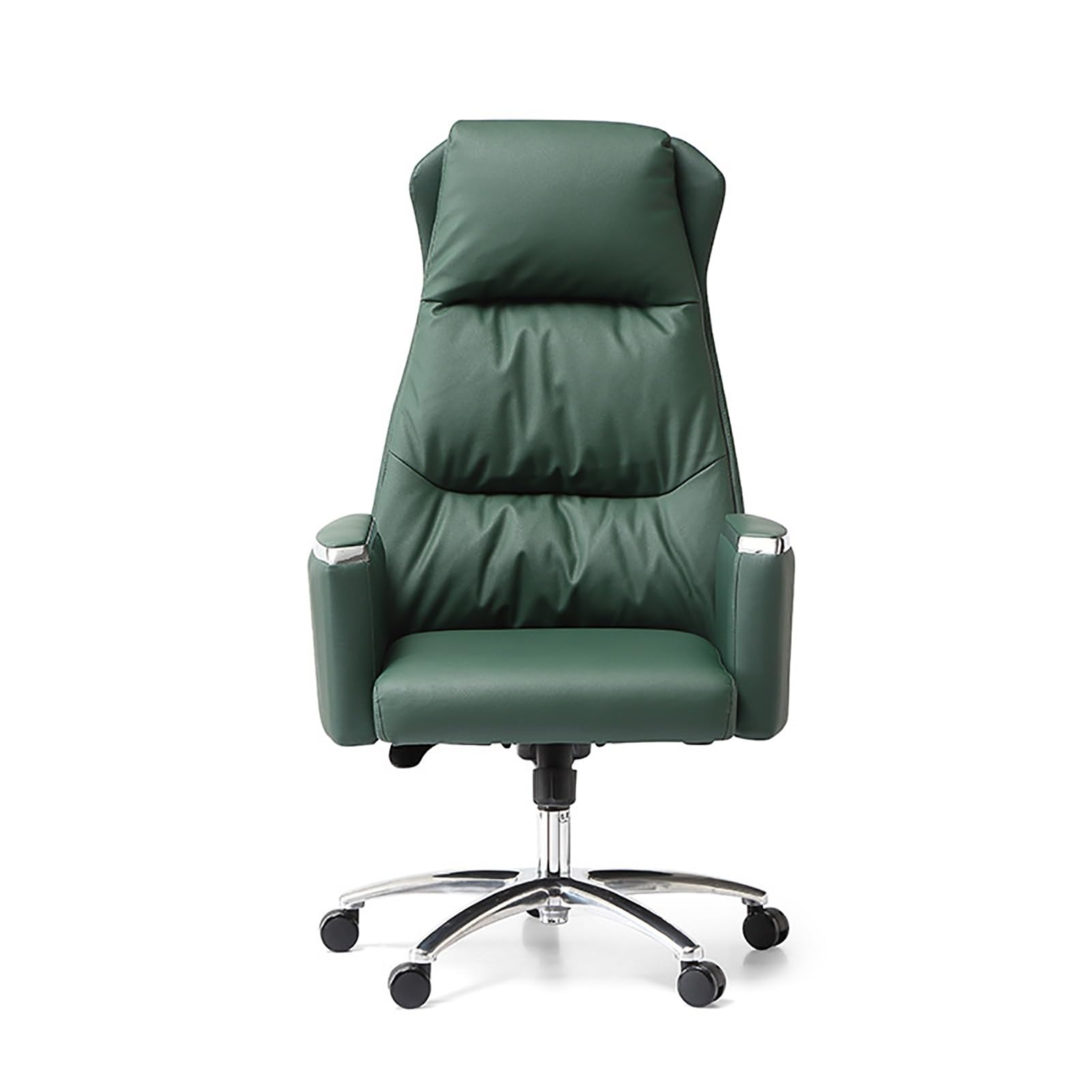 Ergonomic Office Chair, Executive Office Chair Leather Computer Office Ergonomic Recliner Lift Swivel Chair (Color : Green)