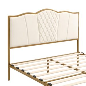 Borghetto Queen-Size Modern Upholstered Bed Frame with Tufted Headboard