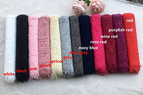 6 Yards 10 Inch Wide Flower Eyelashes Lace Fabric-Thin Lace Fabric-Embroidered Lace Fabric by the Yard-Lace Fabric for Dresses-Eyelash Lace Trim for Sewing Craft Decoration Wedding Curtain Table Cloth