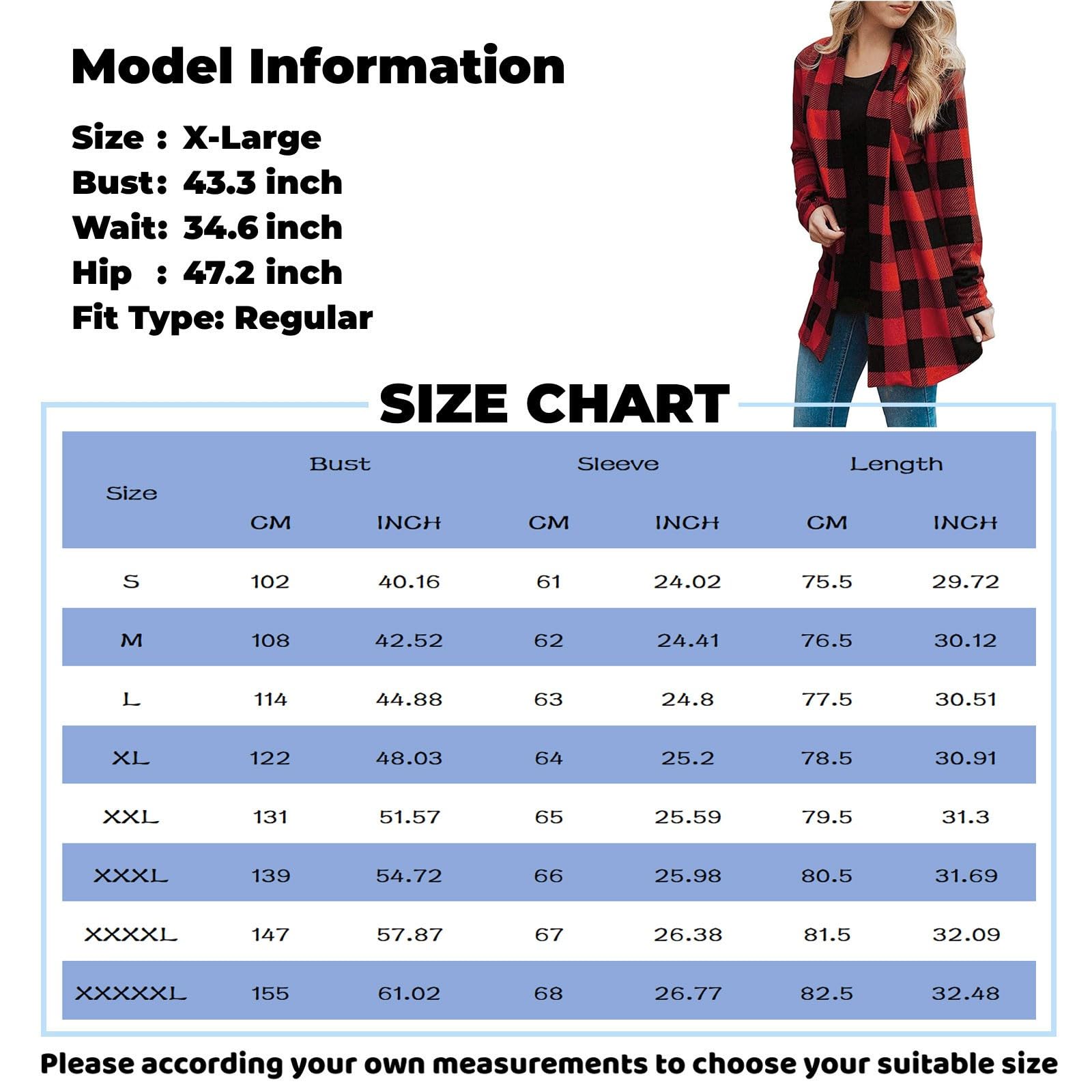 LYTRYCAMEV Womens Fall Fashion 2023 My Orders Placed Recently By Me Cardigan for Women Casual Plaid Long Sleeve Open Front Shirts Printed Plus Size Tops Loose Fit Lightweight Jackets(K-Blue,Large)