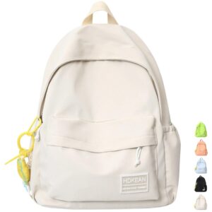 iwhgrmp kawaii backpacks cute aesthetic backpack trendy lightweight laptop travel backpacks casual daypack street backpack (white)