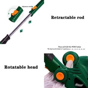 Handheld Grass Trimmer Cordless String Trimmer Small Household Electric Lawn Mower Multifunctional Weeder Retractable Rod 10.8V/2.0Ah Lithium Battery