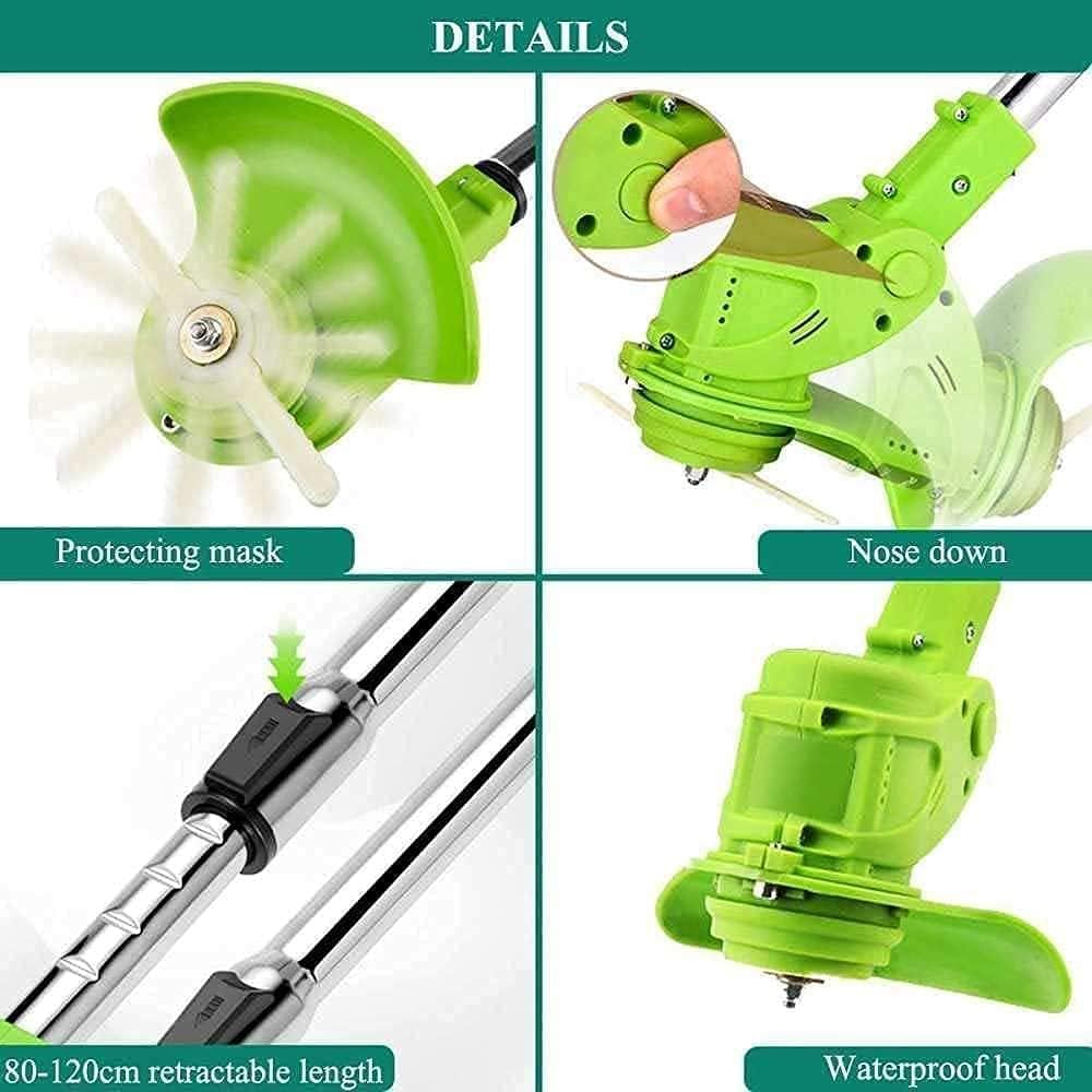 Handheld Cordless Grass Trimmer 12V/24V Adjustable Electric Lawn Mower Garden Pruning Cutter Power Garden Tools-12V-1 Battery