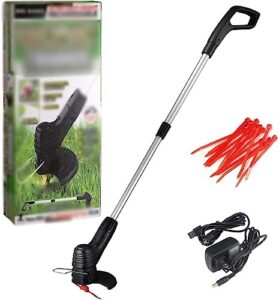 handheld grass trimmer cordless,rechargeable string trimmer, household wireless handheld lawn mower, garden trimmer weeder, 5v/2000mah lithium battery