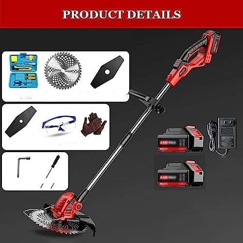 RUTAVM Handheld Grass Trimmer Cordless Household Rechargeable Lawn Mower Outdoor Electric Weeder Multifunctional Cleaning Equipment for Gardening