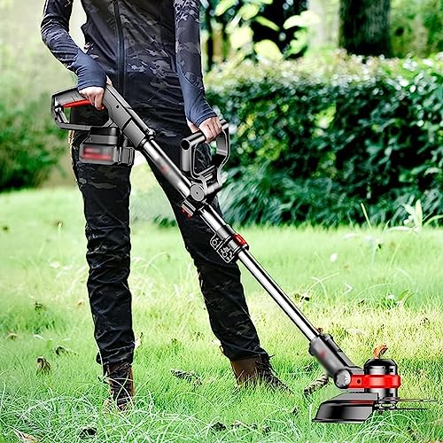 RUTAVM Handheld Grass Trimmer Cordless Household Rechargeable Lawn Mower Outdoor Electric Weeder Multifunctional Cleaning Equipment for Gardening