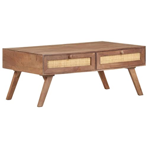 QJBSAVVA Coffee Table 39.4"x23.6"x15.7" Solid Mango Wood,Entrance Table Tray Tables Center Table Low Table Suitable for Meeting Rooms, Reception Rooms, Offices