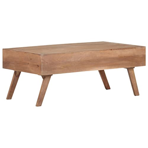 QJBSAVVA Coffee Table 39.4"x23.6"x15.7" Solid Mango Wood,Entrance Table Tray Tables Center Table Low Table Suitable for Meeting Rooms, Reception Rooms, Offices