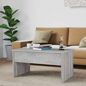 QJBSAVVA Coffee Table Gray Sonoma 31.5"x19.9"x16.3" Engineered Wood,Nightstand Industrial Tables Side Tables Sofa Table Suitable for Meeting Rooms, Reception Rooms, Offices