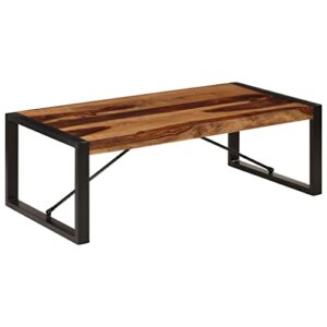 QJBSAVVA Coffee Table 47.2"x23.6"x15.7" Solid Sheesham Wood,Entrance Table Tray Tables Center Table Low Table Suitable for Meeting Rooms, Reception Rooms, Offices