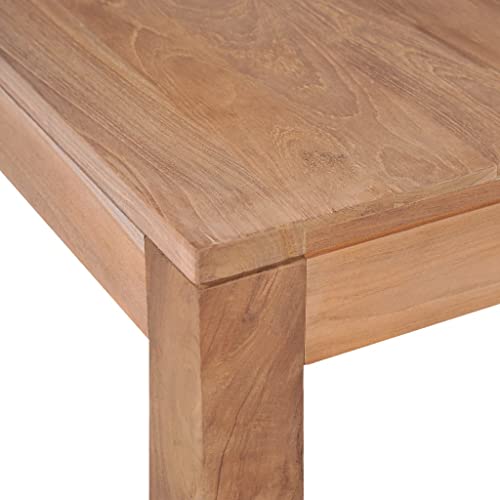 QJBSAVVA Coffee Table Solid Teak Wood with Natural Finish 43.3"x23.6"x15.7",Wood Center Table Low Table TV Stand Sofa Table Suitable for Meeting Rooms, Reception Rooms, Offices