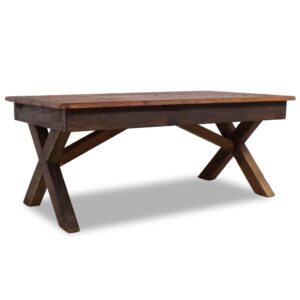 qjbsavva coffee table solid reclaimed wood 43.3"x23.6"x17.7",entrance table tray tables center table low table suitable for meeting rooms, reception rooms, offices