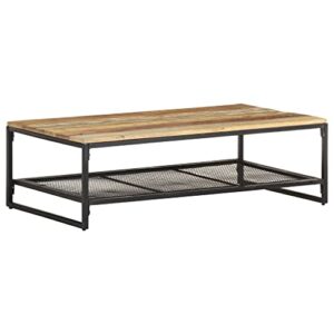 qjbsavva coffee table 43.3"x23.6"x13.8" solid reclaimed wood,bedside tables side tables end tables entrance tables suitable for meeting rooms, reception rooms, offices