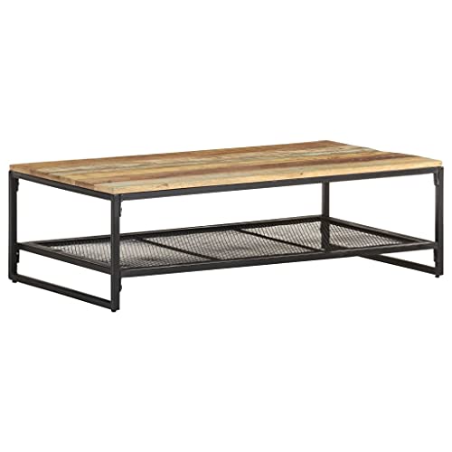 QJBSAVVA Coffee Table 43.3"x23.6"x13.8" Solid Reclaimed Wood,Bedside Tables Side Tables End Tables Entrance Tables Suitable for Meeting Rooms, Reception Rooms, Offices