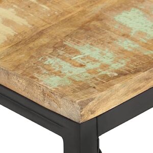 QJBSAVVA Coffee Table 43.3"x23.6"x13.8" Solid Reclaimed Wood,Bedside Tables Side Tables End Tables Entrance Tables Suitable for Meeting Rooms, Reception Rooms, Offices