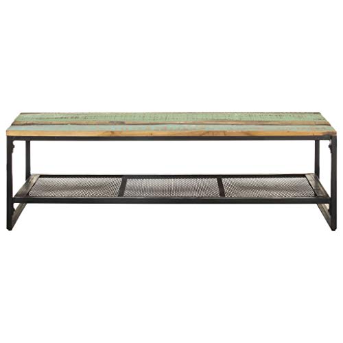 QJBSAVVA Coffee Table 43.3"x23.6"x13.8" Solid Reclaimed Wood,Bedside Tables Side Tables End Tables Entrance Tables Suitable for Meeting Rooms, Reception Rooms, Offices