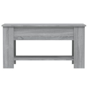 QJBSAVVA Coffee Table Gray Sonoma 39.8"x19.3"x20.5" Engineered Wood,Nightstand Industrial Tables Side Tables Sofa Table Suitable for Meeting Rooms, Reception Rooms, Offices