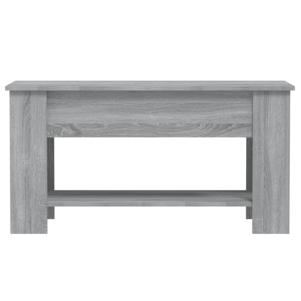 QJBSAVVA Coffee Table Gray Sonoma 39.8"x19.3"x20.5" Engineered Wood,Nightstand Industrial Tables Side Tables Sofa Table Suitable for Meeting Rooms, Reception Rooms, Offices