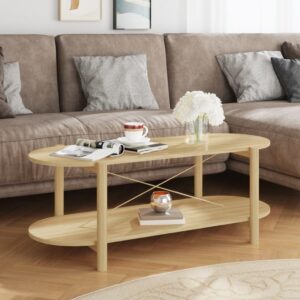 qjbsavva coffee table 43.3"x18.9"x15.7" engineered wood,living room furniture side tables narrow bedside tables suitable for meeting rooms, reception rooms, offices