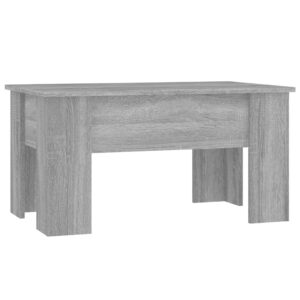 QJBSAVVA Coffee Table Gray Sonoma 31.1"x19.3"x16.1" Engineered Wood,Nightstand Industrial Tables Side Tables Sofa Table Suitable for Meeting Rooms, Reception Rooms, Offices