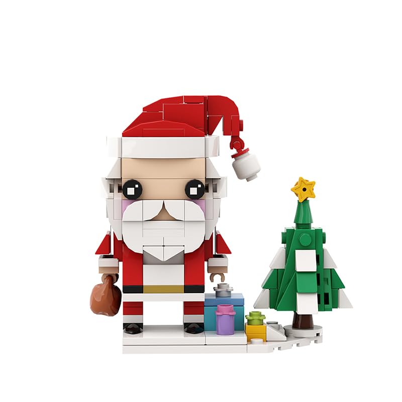 607 Pcs Christmas Building Toys Compatible with Lego, 4in1 Christmas Decor Toys Featuring Christmas Santa, Snowman, Reindeer, Nutcracker Building Blocks Sets, Xmas Gifts for Kids Boys Girls Adults