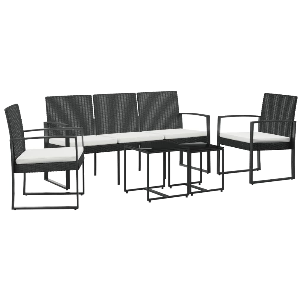 Makastle 5-Piece Patio Bistro Set with Coffee Table & Wicker Armrests, Small Patio Conversation Set, All Weather PE Rattan Chairs Backyard Garden Furniture