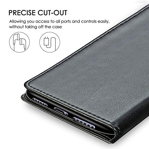 Compatible with Samsung Galaxy A40 Case,Compatible with Samsung Galaxy A40 SM-A405 PU Leather Card Slot Flip Stand Wallet Protective Cover Hei