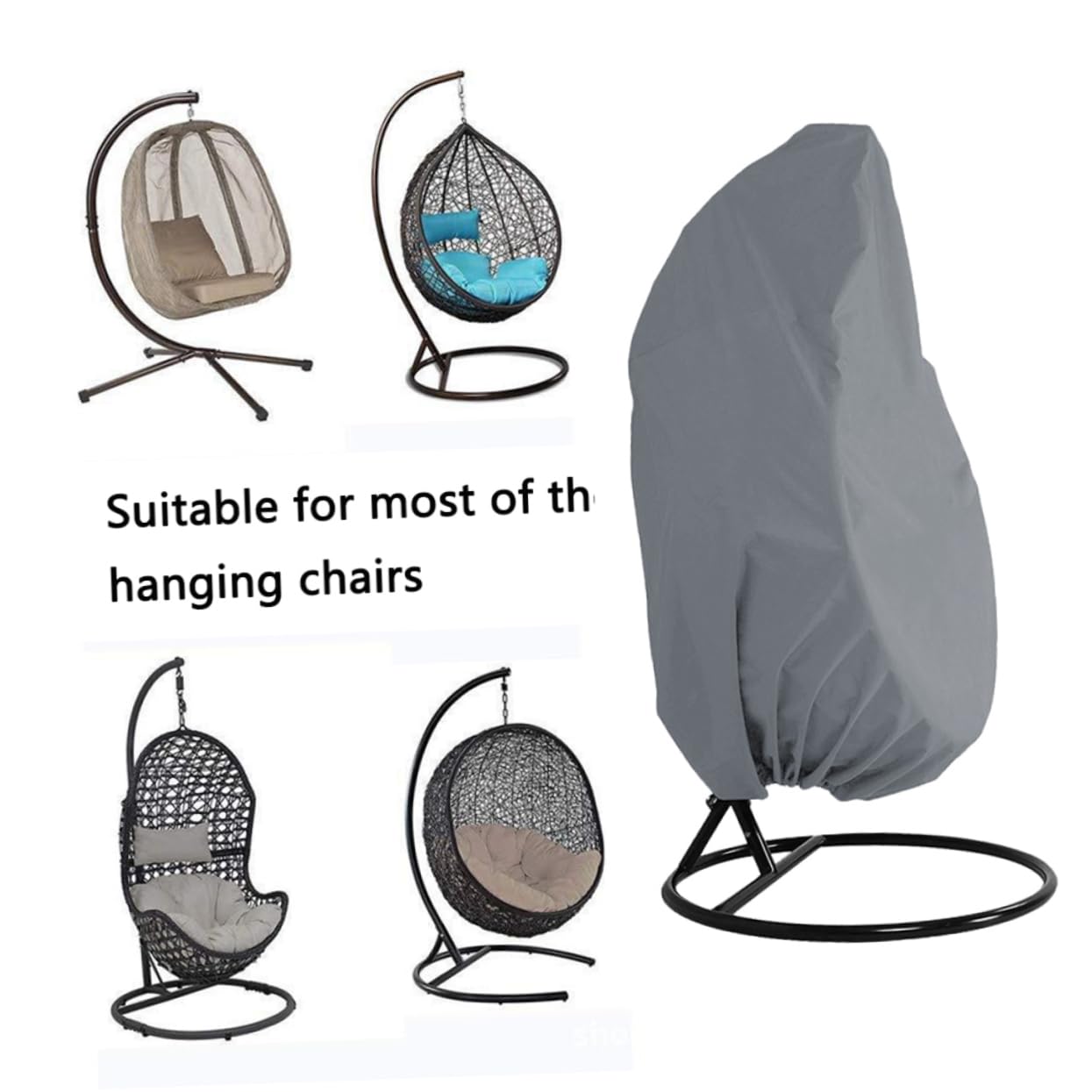 Yardwe 3pcs Swing Chair Cover Swing Canopy Replacement Swing Chair Cloth Patio Swing Shade Hanging Swing Protector Eggshell Chair Cover Chairs Covers Safety Mask 210d