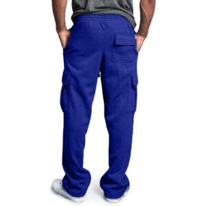 Elastic Loose Cargo Sweatpants Pull On Tops for Men Baggy Cargo Fit Pants Men Cotton Pants for Men Loose Fit Summer Heavy Loop End Cotton String Sweatpants for Men Deal Or No Deal