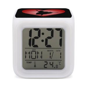 ballet dancer heart alarm clock 7 colors digital clock cute bedside clock for home office decor