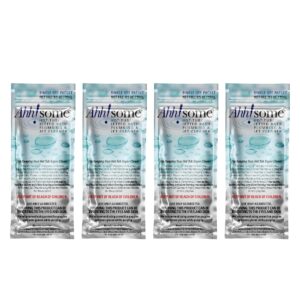 ahh-some - hot tub cleaner & purge packet | clean pipes, jet line & jets gunk build up | clear & soften water for hot tub, jetted tub, swim spa | top clarifier up to 450 gallons of water (pack of 4)