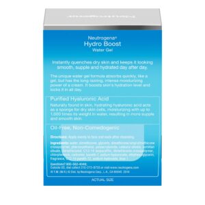 Neutrogena Hydro Boost Hyaluronic Acid Hydrating Water Gel Daily Face Moisturizer for Dry Skin, Oil-Free, Non-Comedogenic Face Lotion, 1.7 fl. Oz (3 PACK) (5.1 FL OZ)