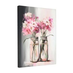 weasyyds watercolor pink flowers wall art abstract canvas wall decor preppy trendy pictures modern painting artwork for girl room bedroom unframed 24x36inch