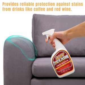 Extra Strength Fabric Protector Spray & CleanClad Spot Cleaner Kit - Guard & Remove Stains from Furniture, Carpets, Leather, and More - Set Includes 32oz Fabric Protector Spray & Two 4oz SpotCleaners