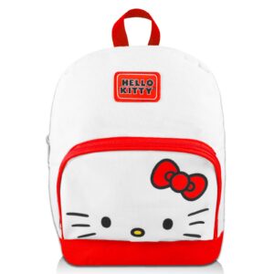 hello kitty mini backpack for women - 10" canvas hello kitty backpack with front pocket plus bookmark | hello kitty backpack purse bundle